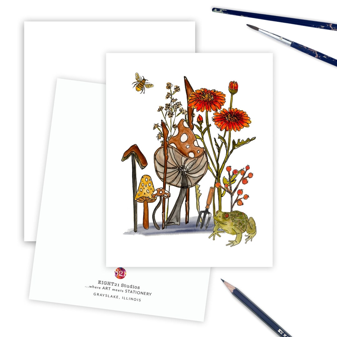 Cottagecore Greeting Card, Floral Card for Mom, Wild Flower Cards for ...