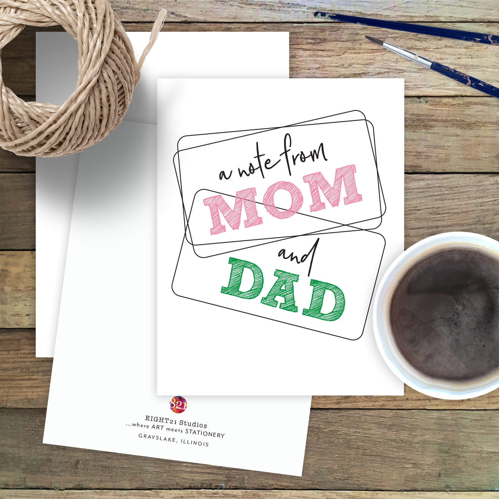 Cards From Mom and Dad, Camp Life Card, Sleep Away Camp, A Note From ...