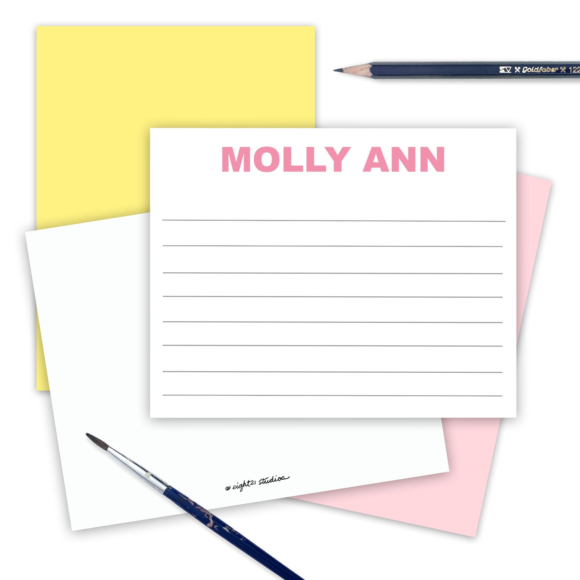 Personalized Lined Thank You Note Cards for Kids N9 Thank You ...