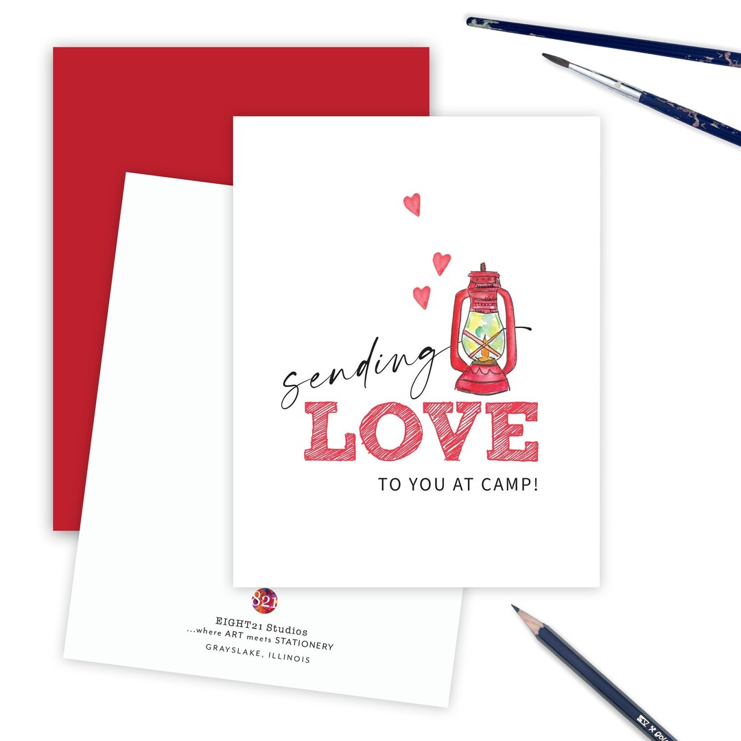 Cute Card for Kids Camper, Camp Life Card, Letter From Mom and Dad, A ...