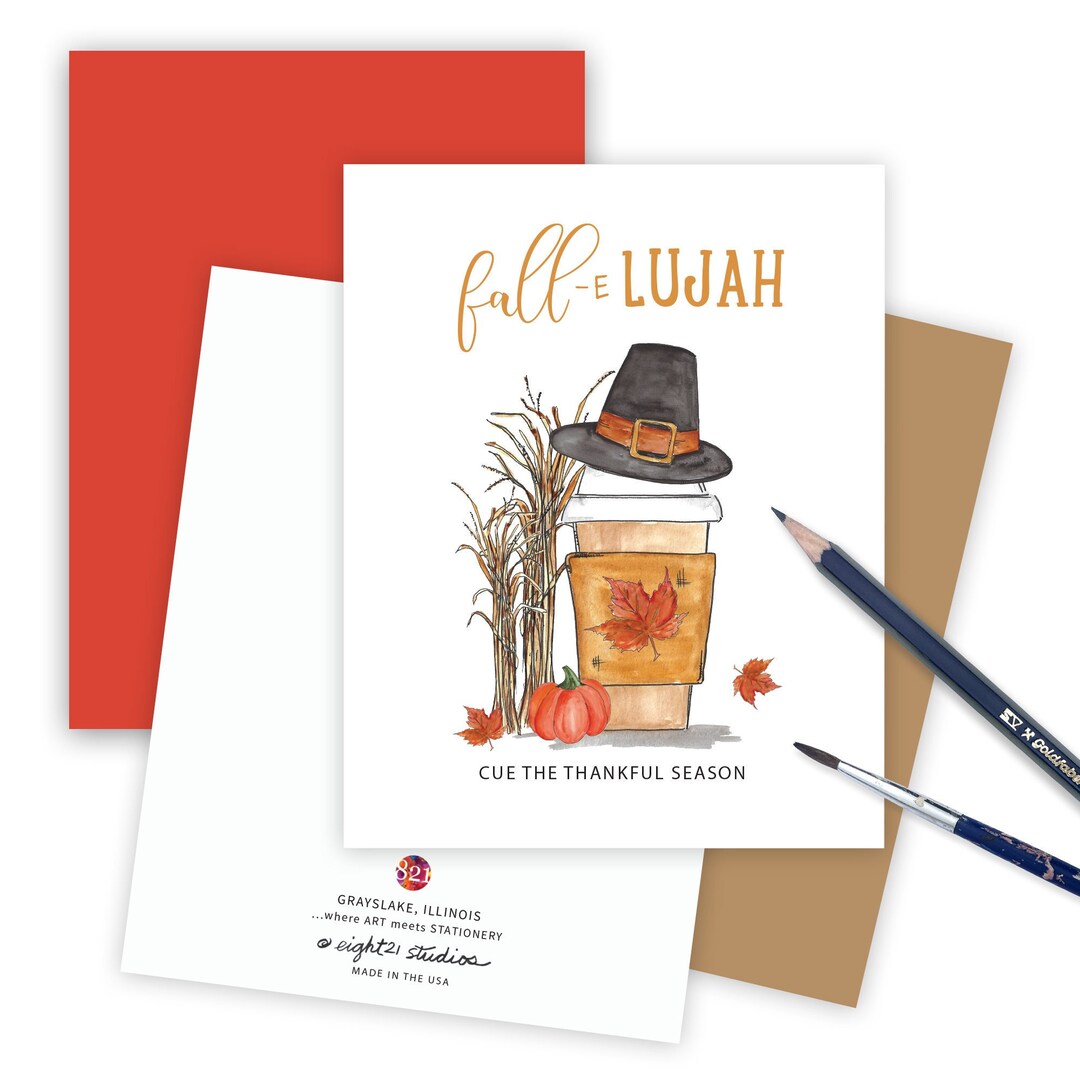 Fall Card Thankful Season Greeting Card, Funny Card for Thanksgiving ...