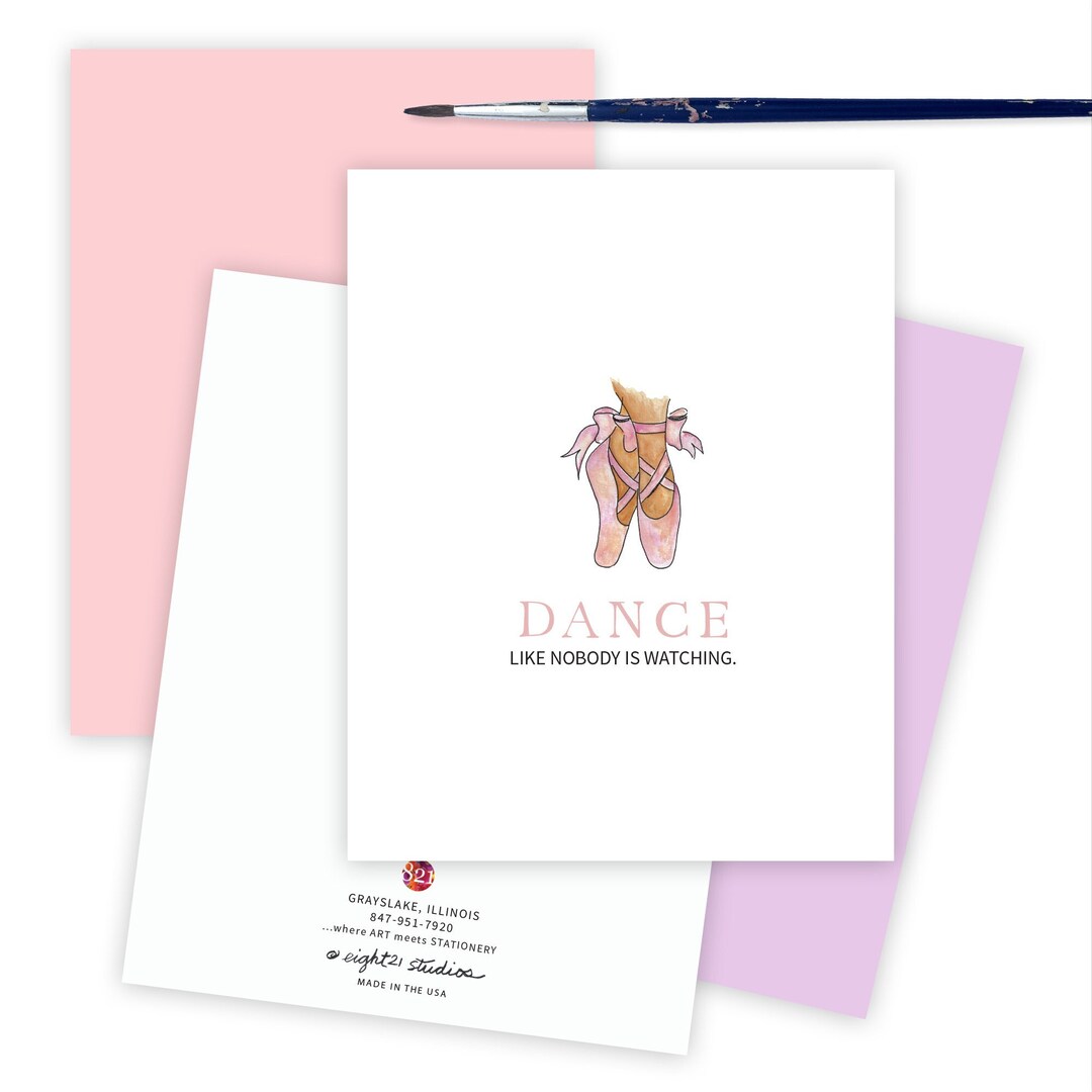 Ballet Greeting Card for Her, Cute Greeting Card, Ballerina Unique ...