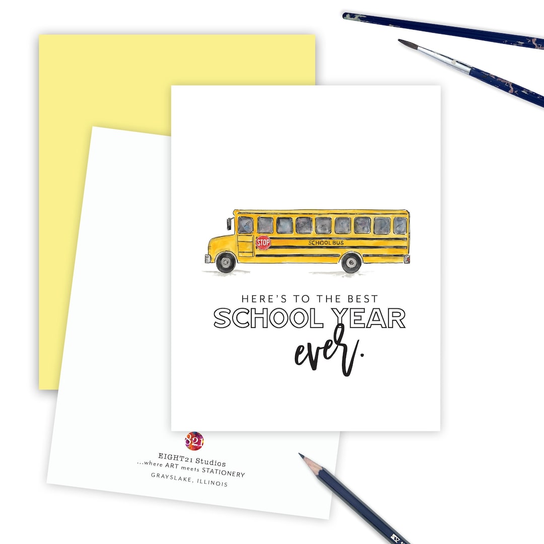 Best Bus Driver Appreciation Card, First Day of School Card for Bus ...