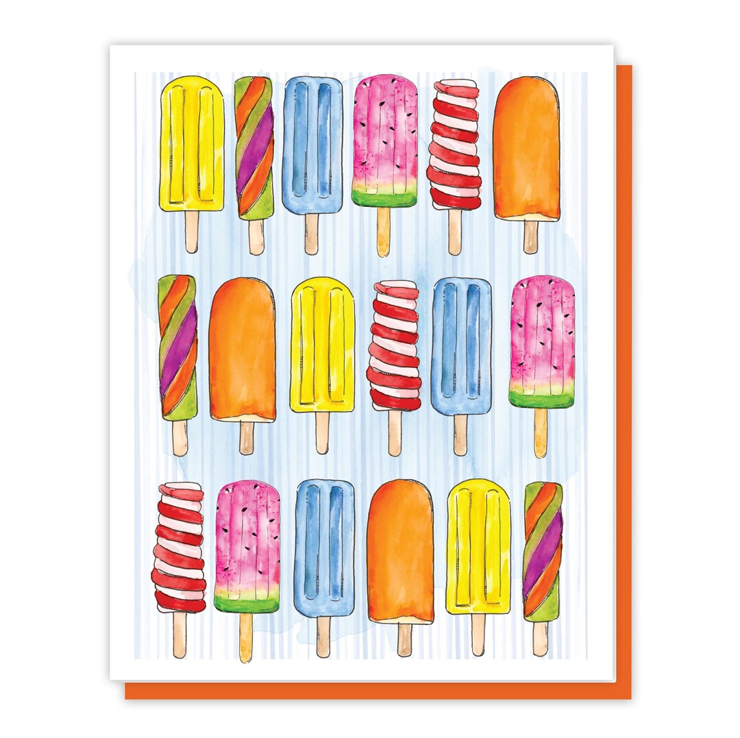 Fun Summer Greeting Card, Everyday Card, Thank You Card Watercolor ...