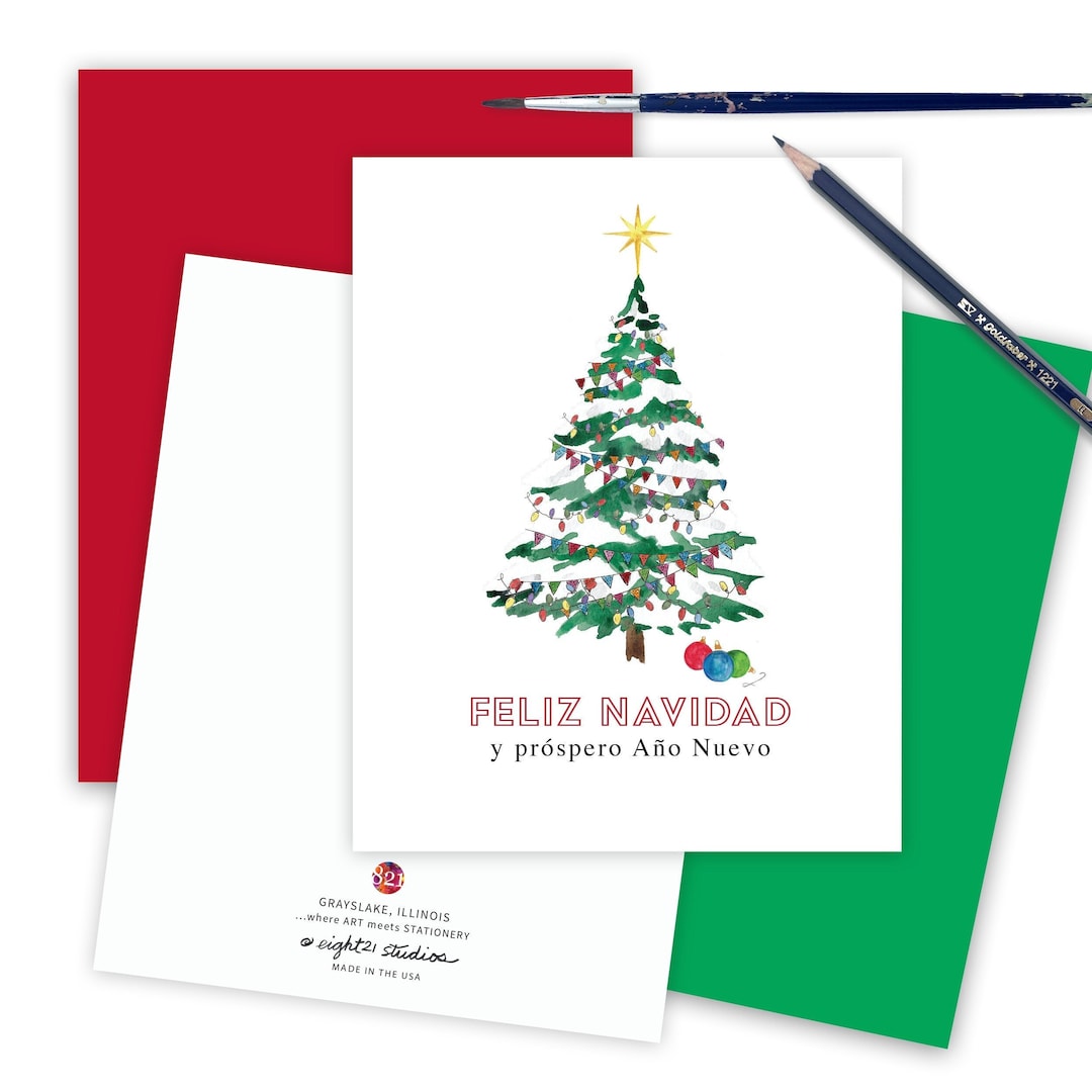 Feliz Navidad Christmas Cards, Spanish Christmas Cards, Mexican Papel ...