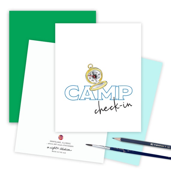 Summer Camp Card Note From Home Check in Greeting for Kids | Etsy
