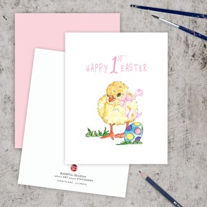 Baby's First Easter Greeting Card, Happy First Easter, Girl Easter Card ...