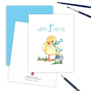 Baby's First Easter Greeting Card, Happy First Easter, Girl Easter Card ...