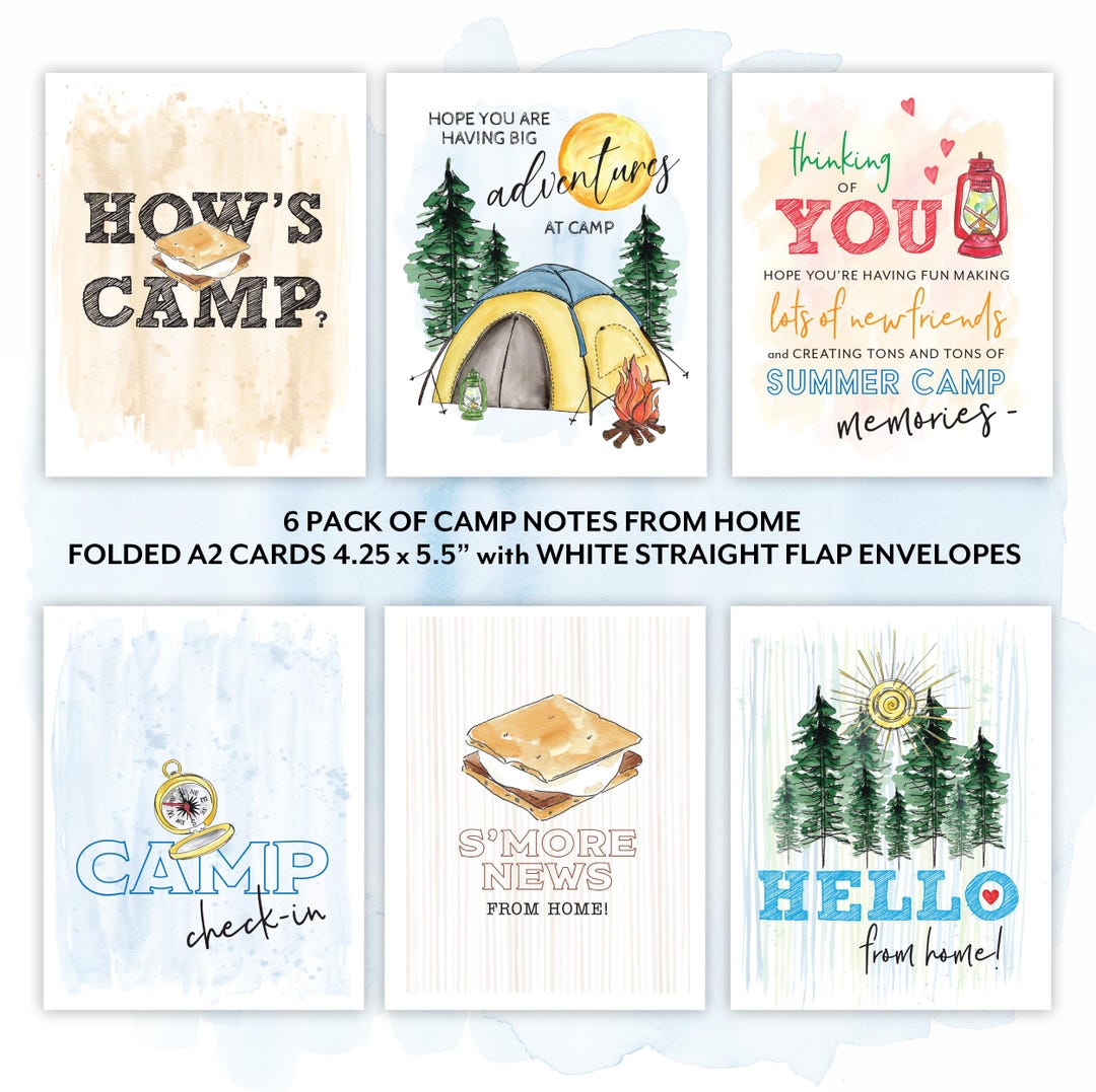 Letters From Home, Summer Camp Greeting Cards, Cards to Send Kids at ...