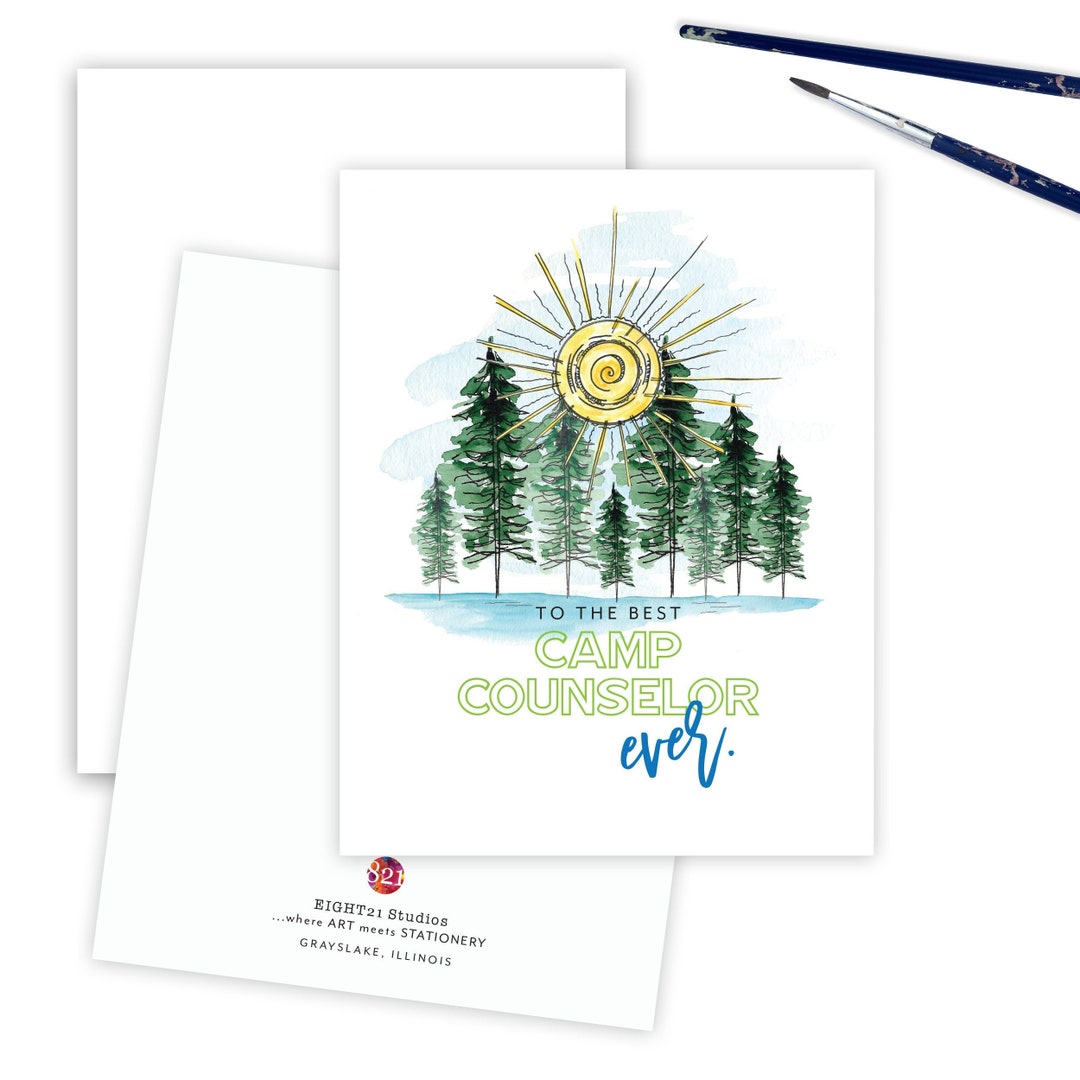 Summer Camp Card, Best Camp Counselor Ever, Kids Camp, Appreciation ...
