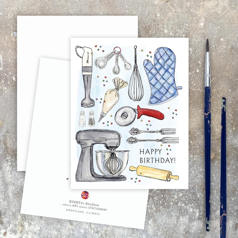 Fun Cooking Birthday Cards Happy Birthday, Cooking Lover Gifts, Baking ...