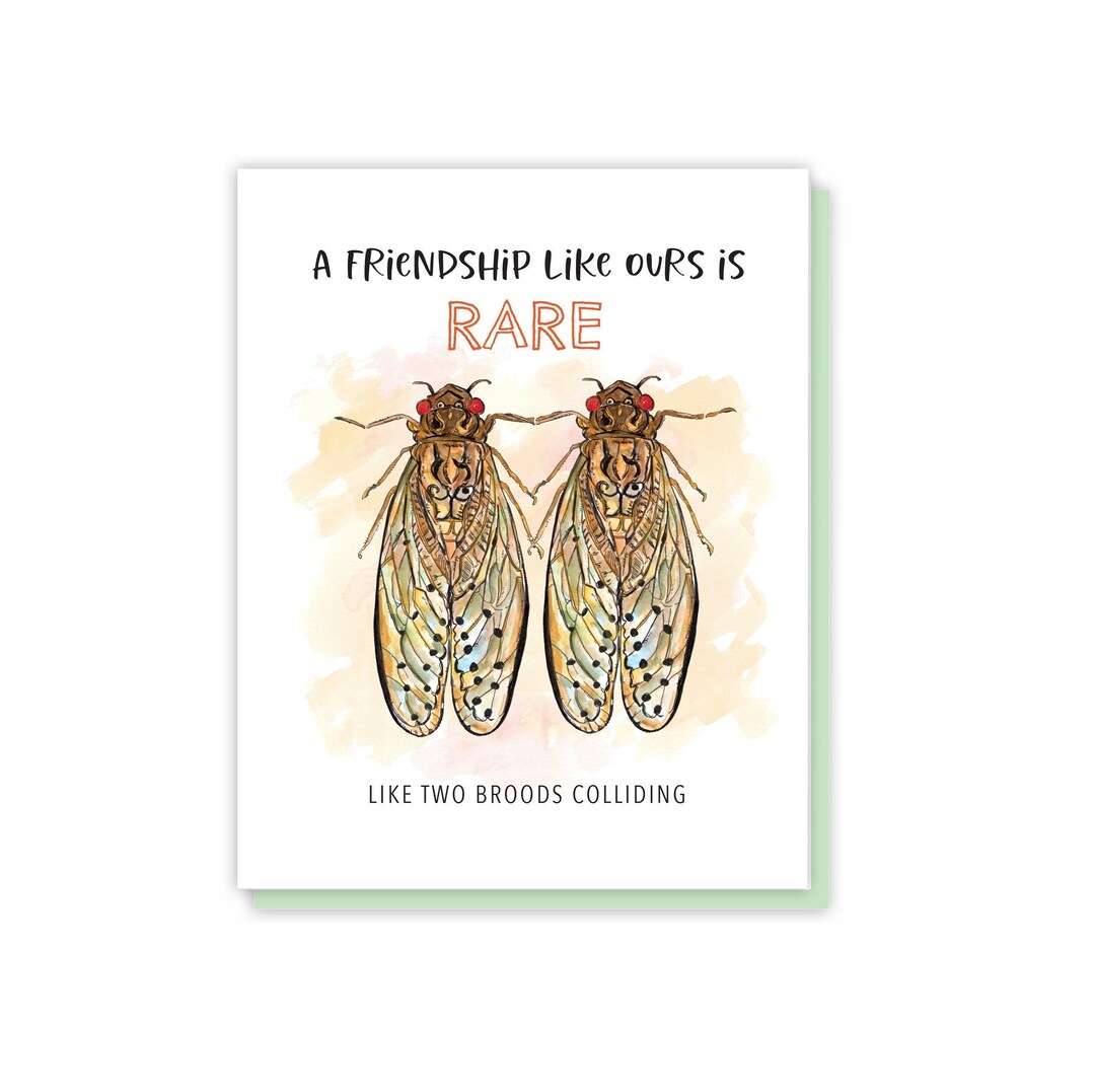 Cicada Card for Friends, Cicada Brood 2024, Friendship Gifts, Funny ...