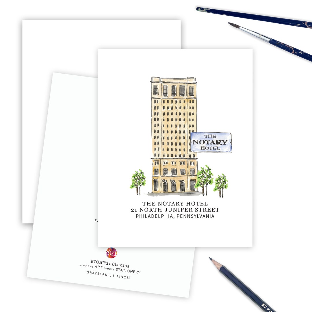 Philadelphia the Notary Hotel Greeting Card, Philly Lovers Card ...