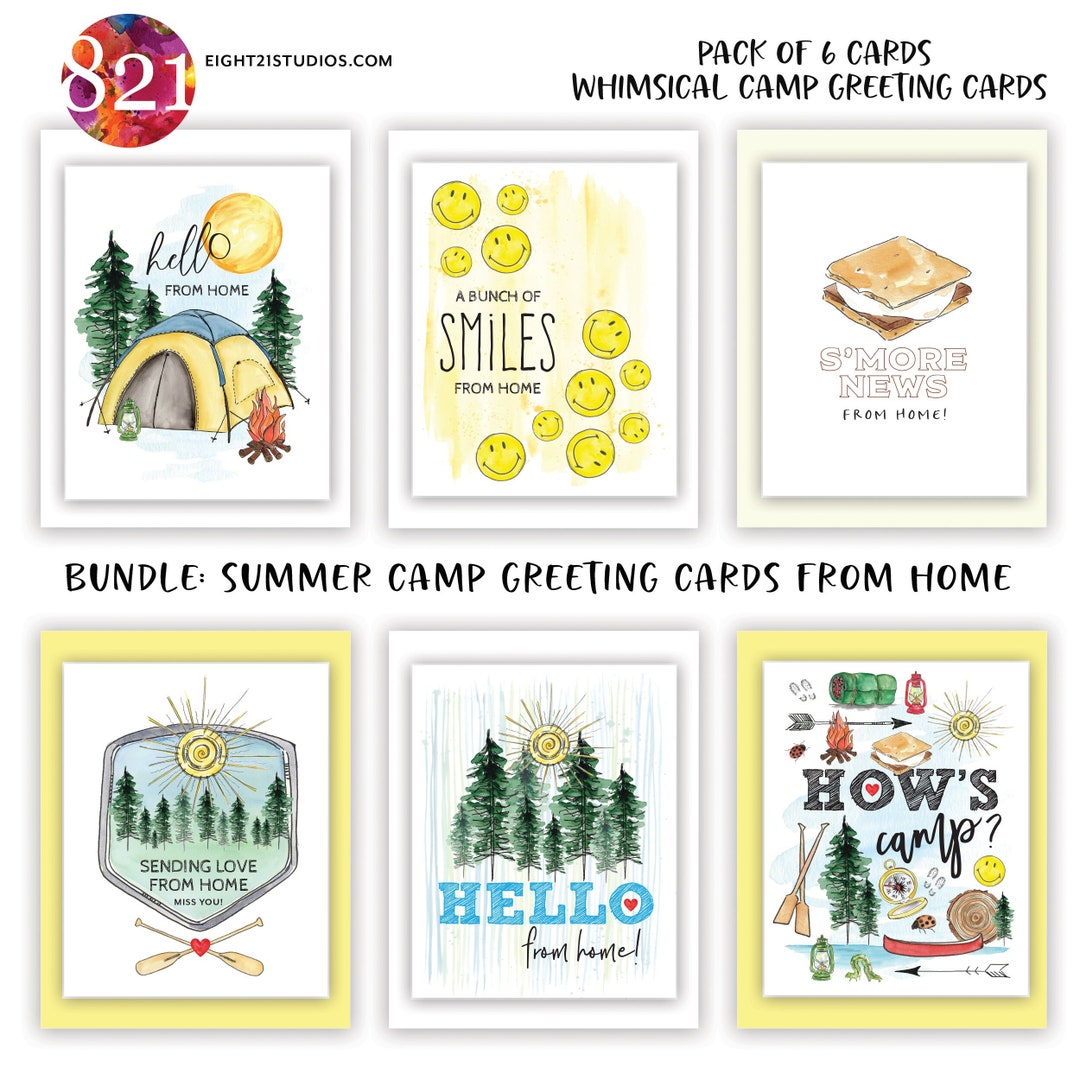 Camp Cards, Cards to Send Kids at Camp, Letters From Home, Summer Camp ...