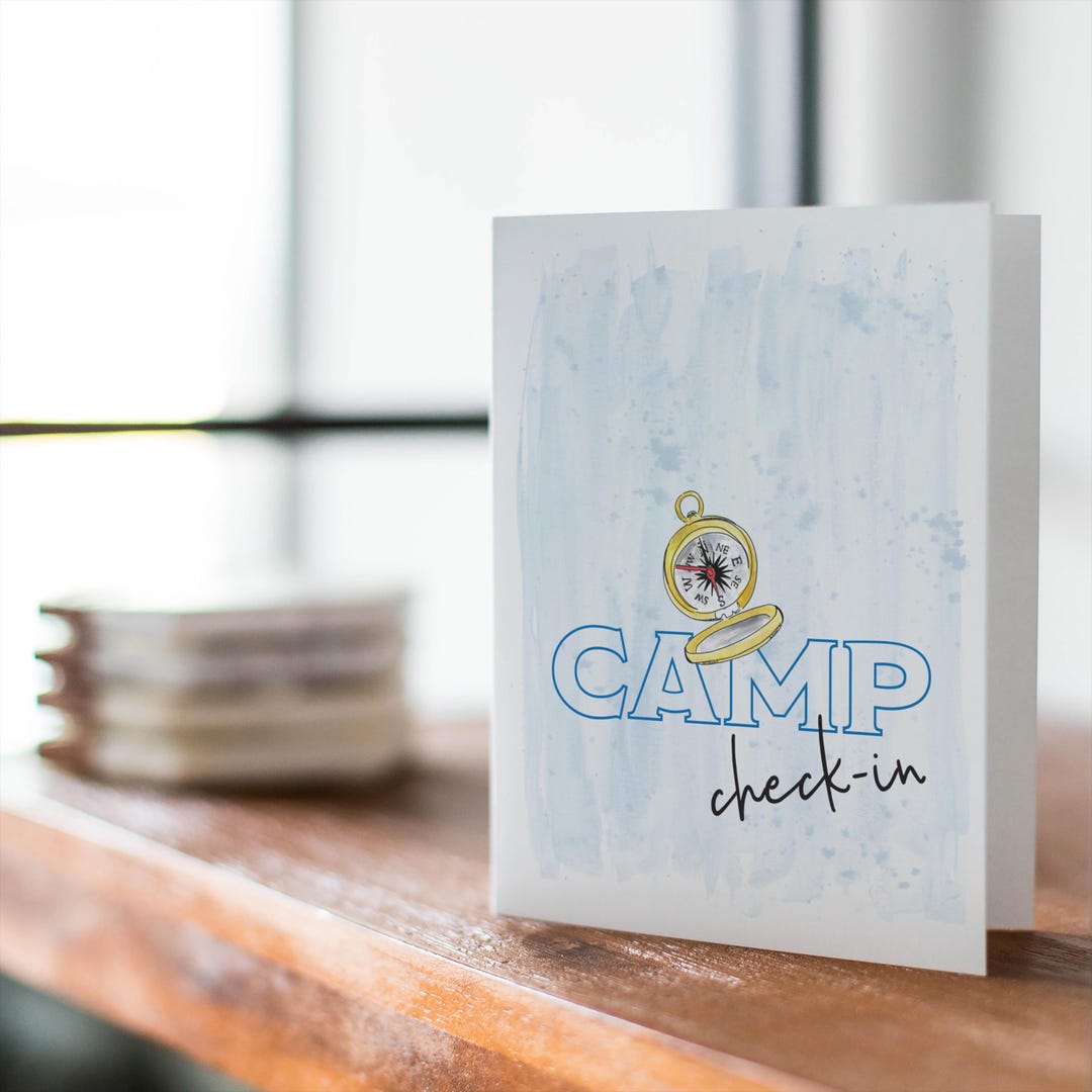 Summer Camp Card, Note From Home, Check in Greeting for Kids Camp, Cute ...