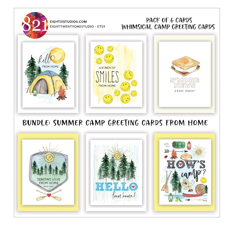 Camping Card - Etsy