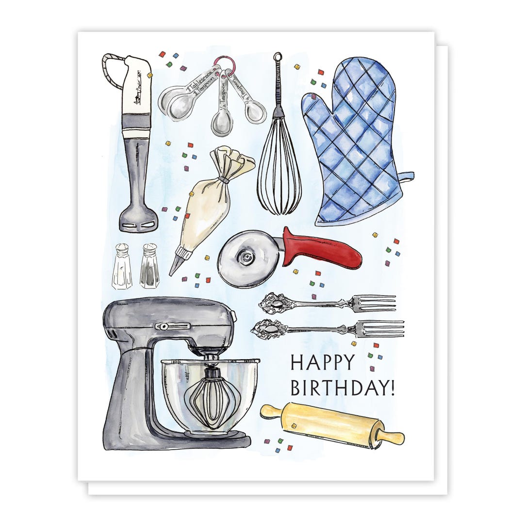 Fun Cooking Birthday Cards Happy Birthday, Cooking Lover Gifts, Baking ...