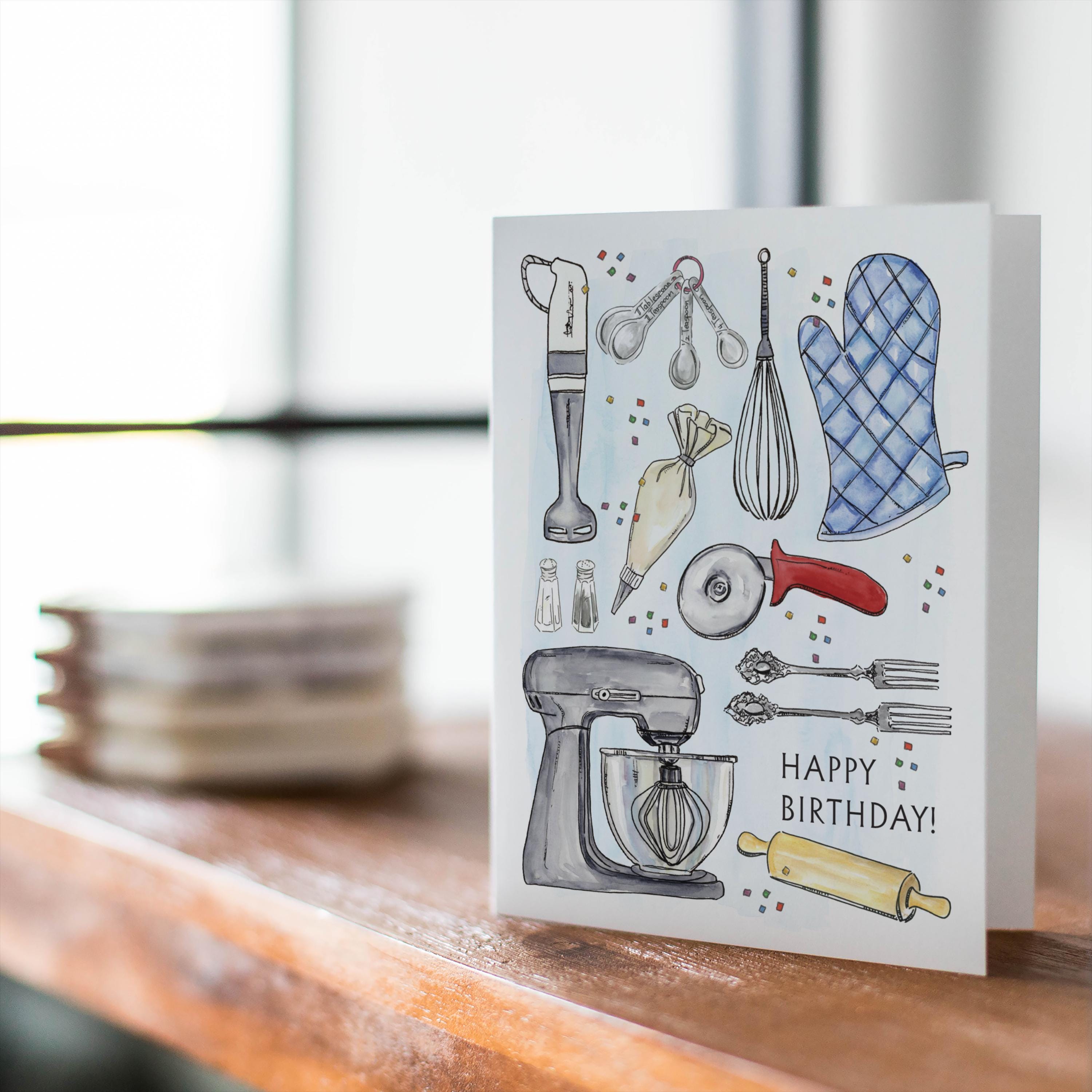 Fun Cooking Birthday Cards Happy Birthday, Cooking Lover Gifts, Baking ...