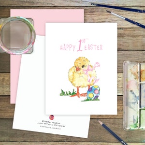 Baby's First Easter Greeting Card, Happy First Easter, Girl Easter Card ...