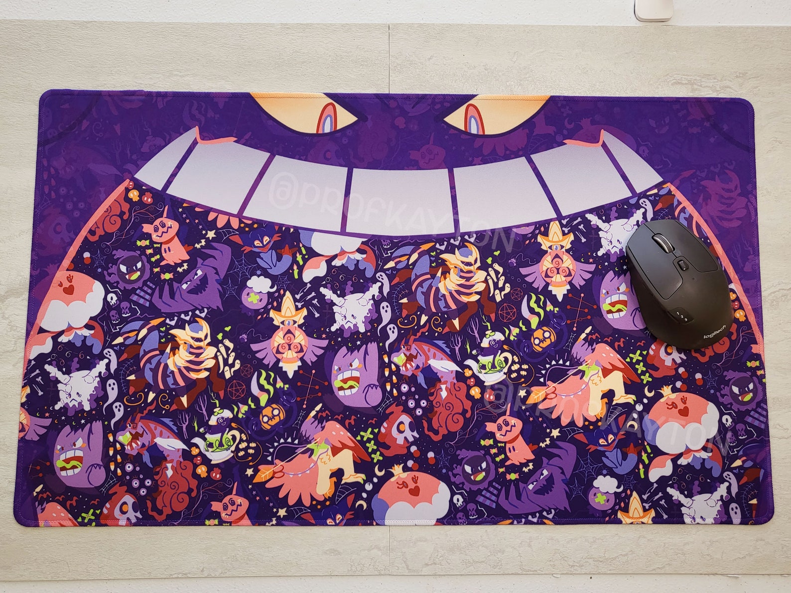 GHOST Gengar Pokemon Mousepad and Playmat Deskmat Spooky - Etsy