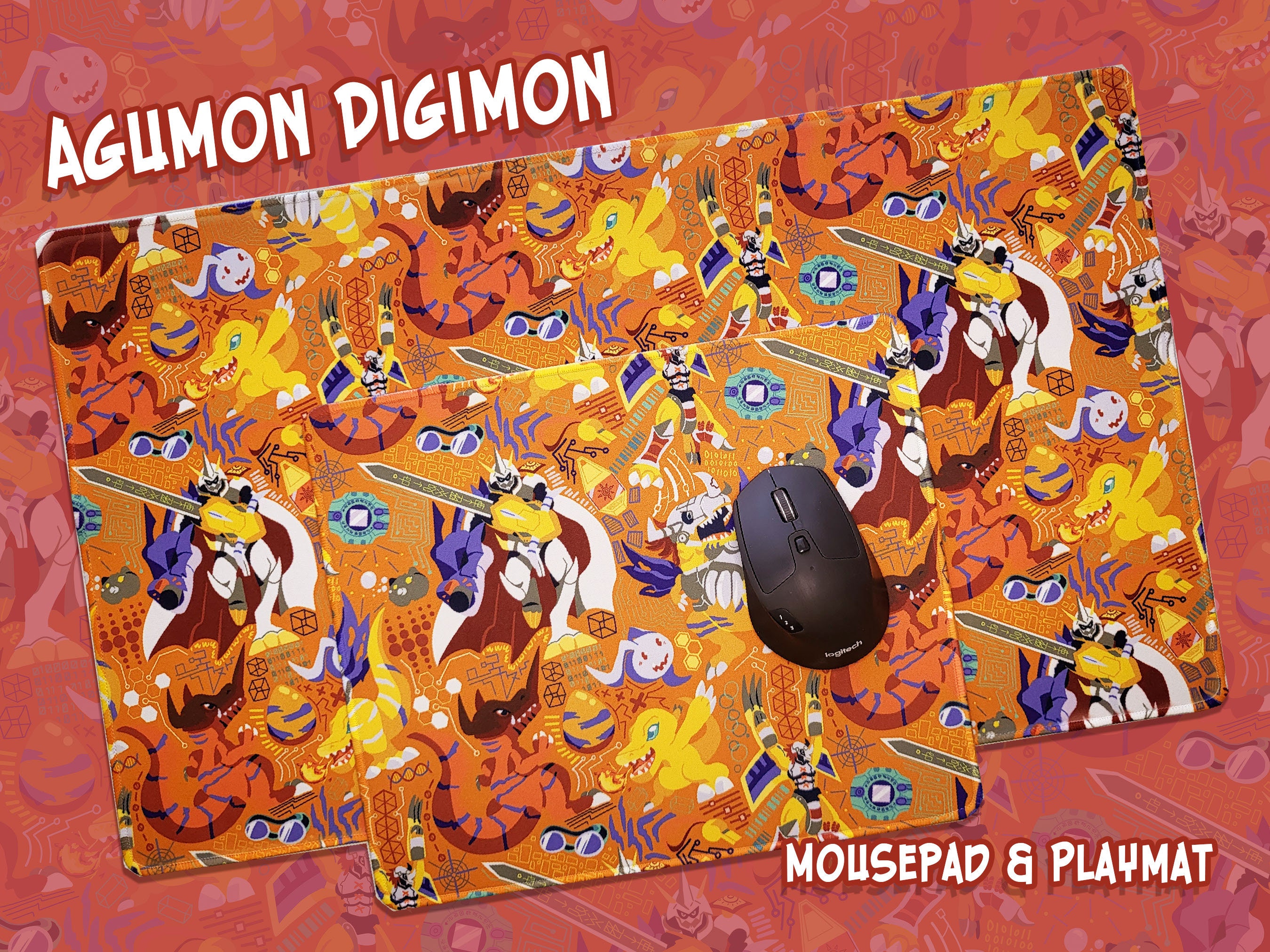 DIGIMON Agumon Mousepad Playmat Deskmat Office Desk - Etsy