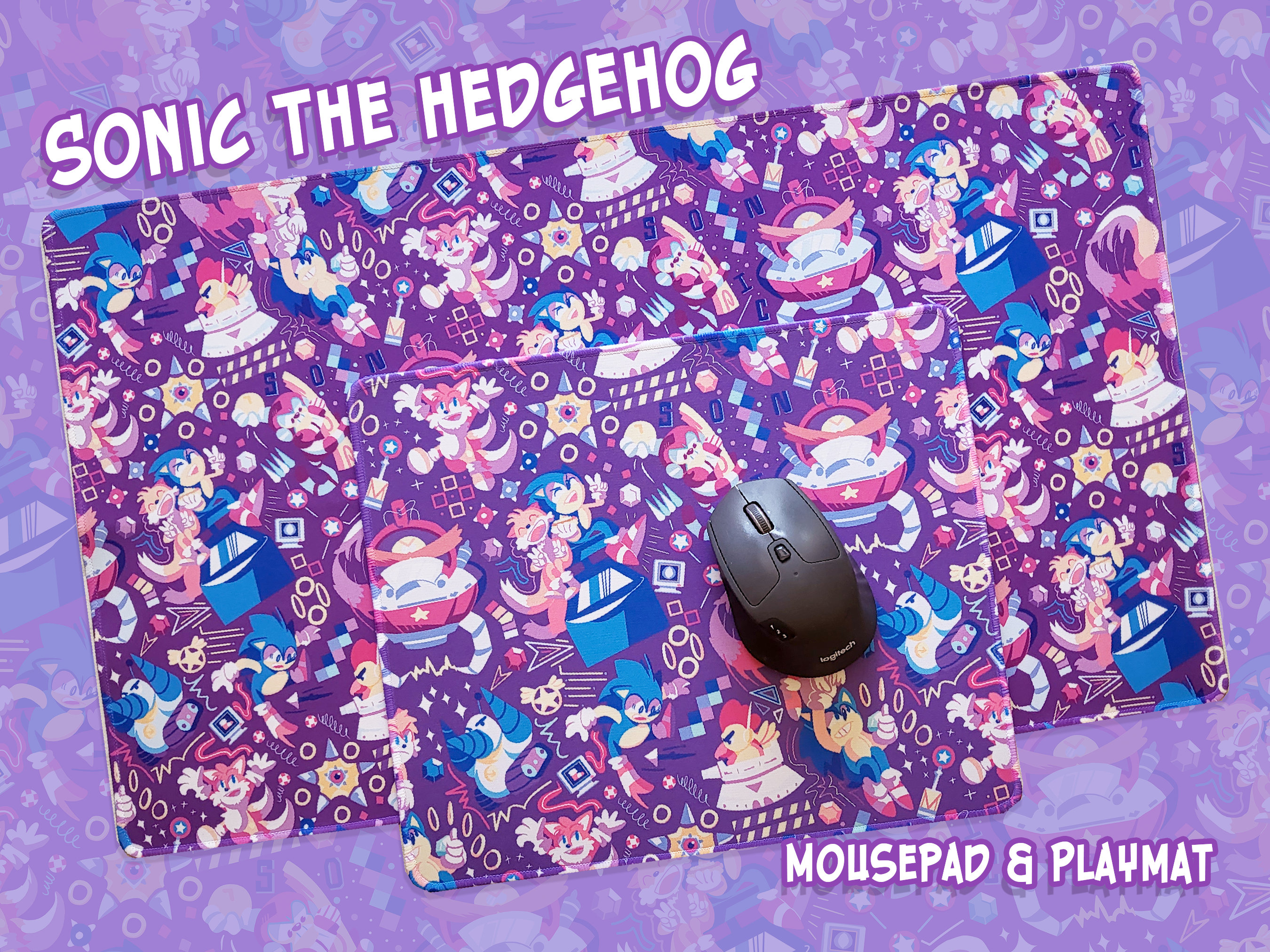 Sonic the Hedgehog Mousepad & Playmat Deskmat Totoro - Etsy
