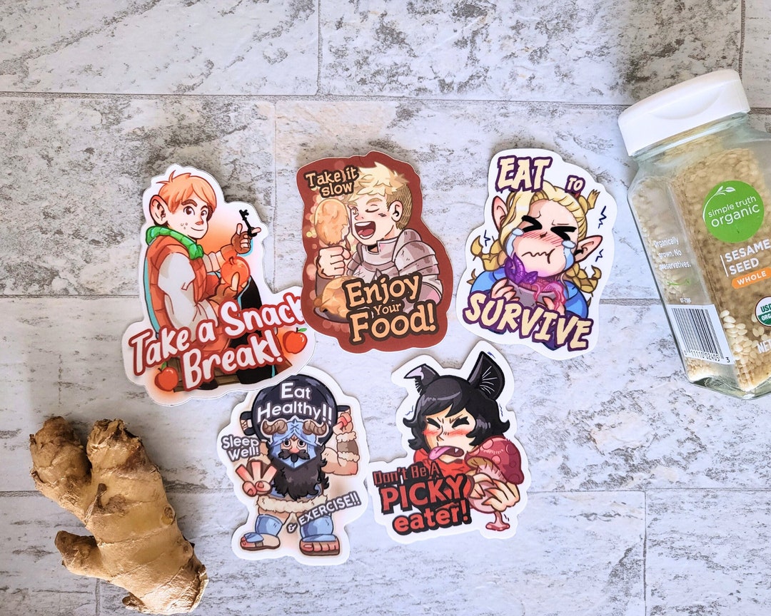 Dungeon Meshi FOOD Motivation Stickers | Delicious in Dungeon | Vinyl ...