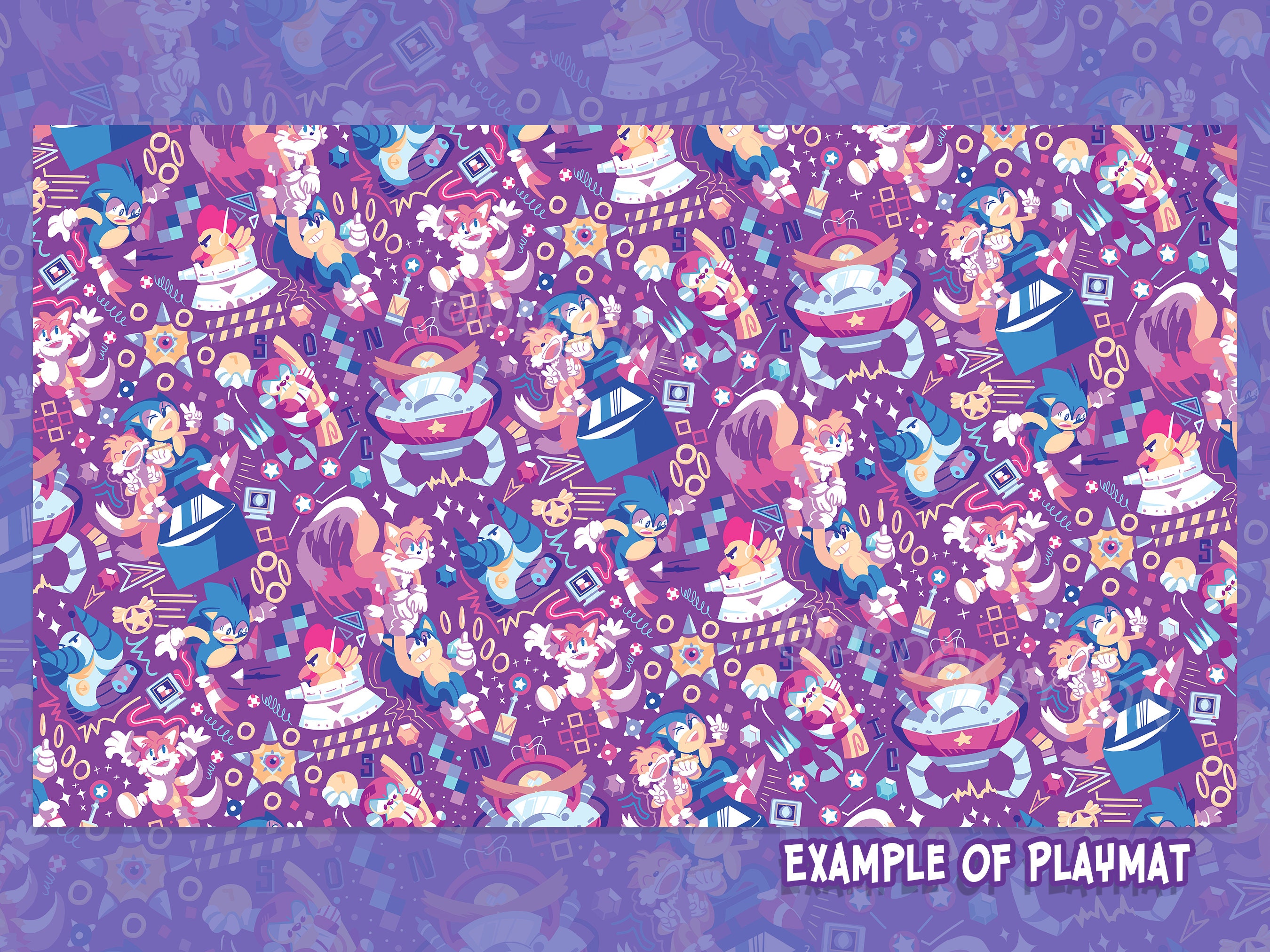 Sonic the Hedgehog Mousepad & Playmat Deskmat Totoro - Etsy