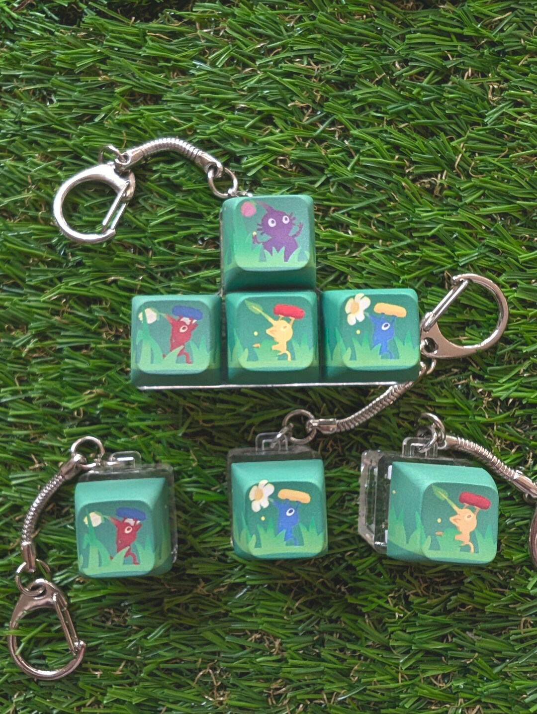 PIKMIN Keycap Clicker Keychains | Nintendo| Keyboard | Car Key ...