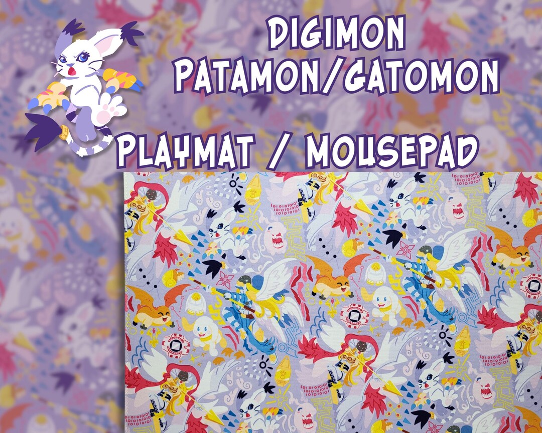 Digimon Gatomon Patamon Mousepad and Playmat | Digital Monsters - TCG ...