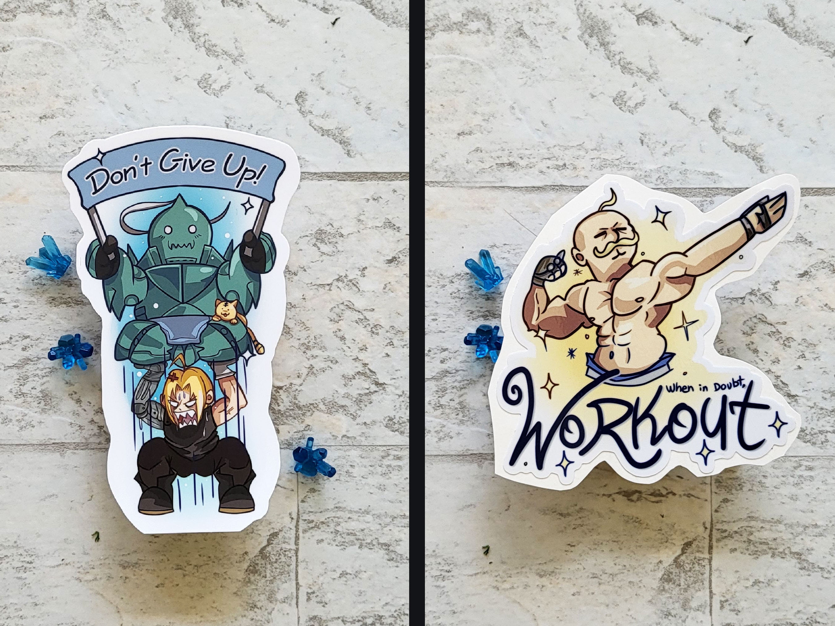 Anime Workout Stickers Vinyl waterproof UV Resistant - Etsy