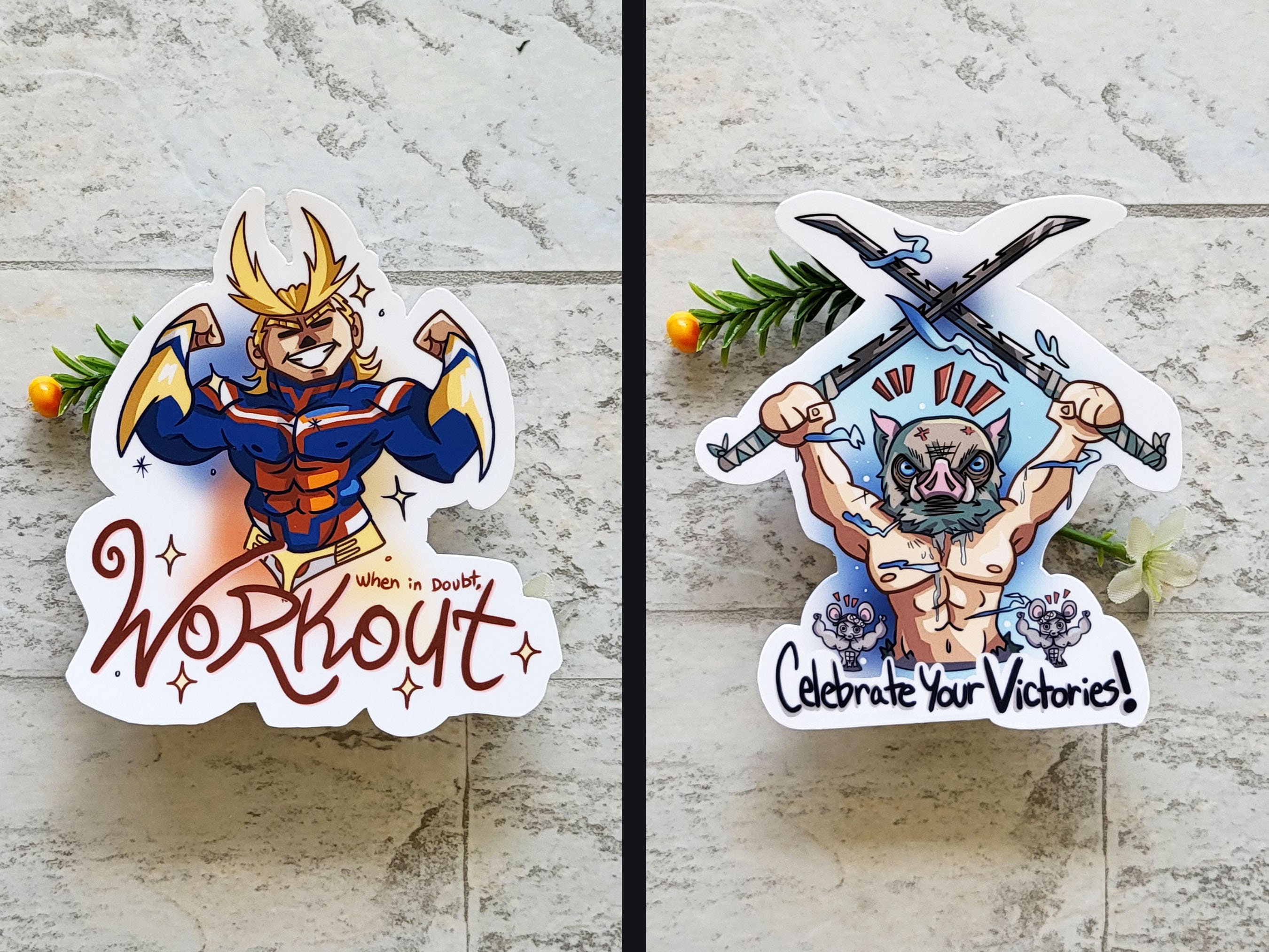 Anime Workout Stickers Vinyl waterproof UV Resistant - Etsy