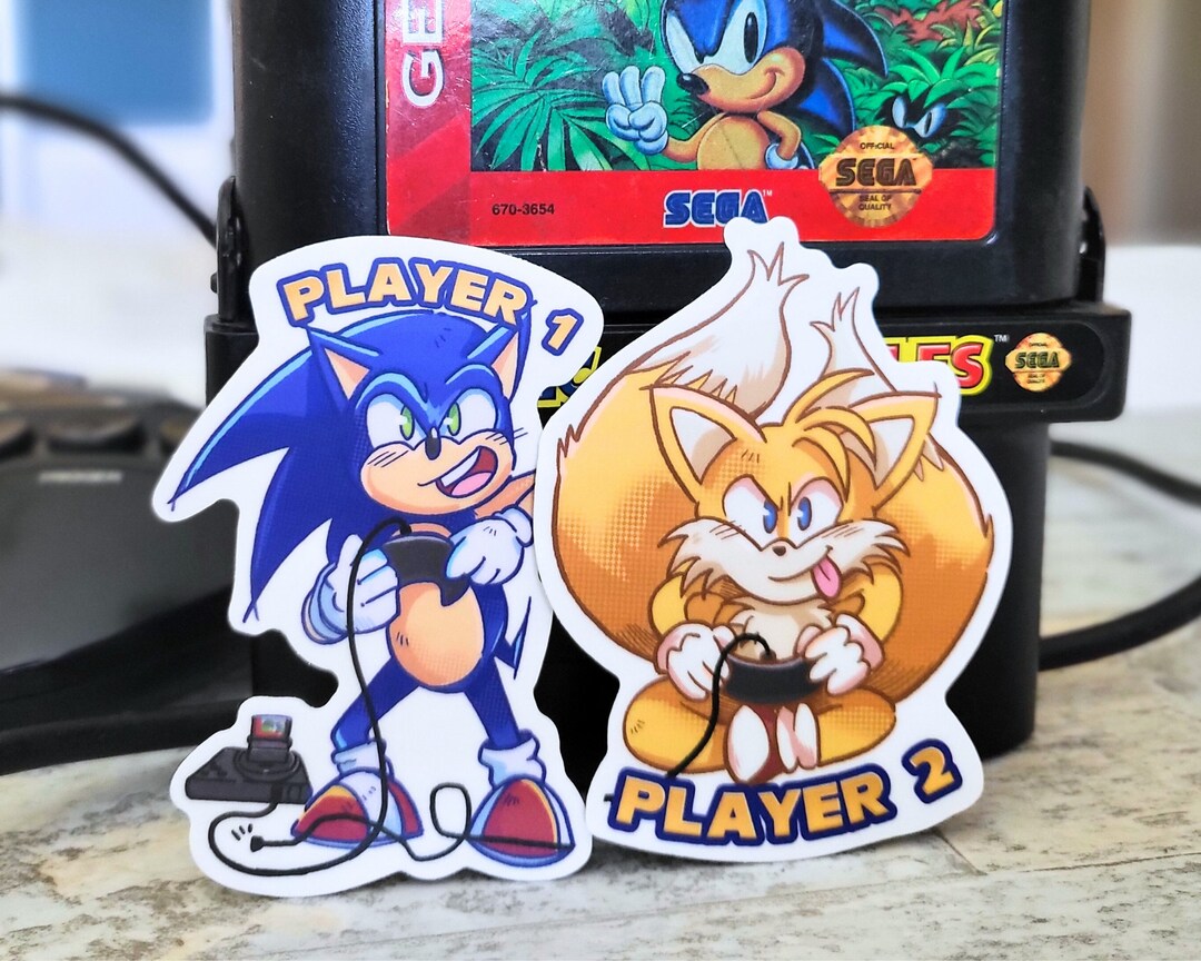 Sonic & Tails Player 1 Player 2 Stickers! | 3" Vinyl Stickers ...