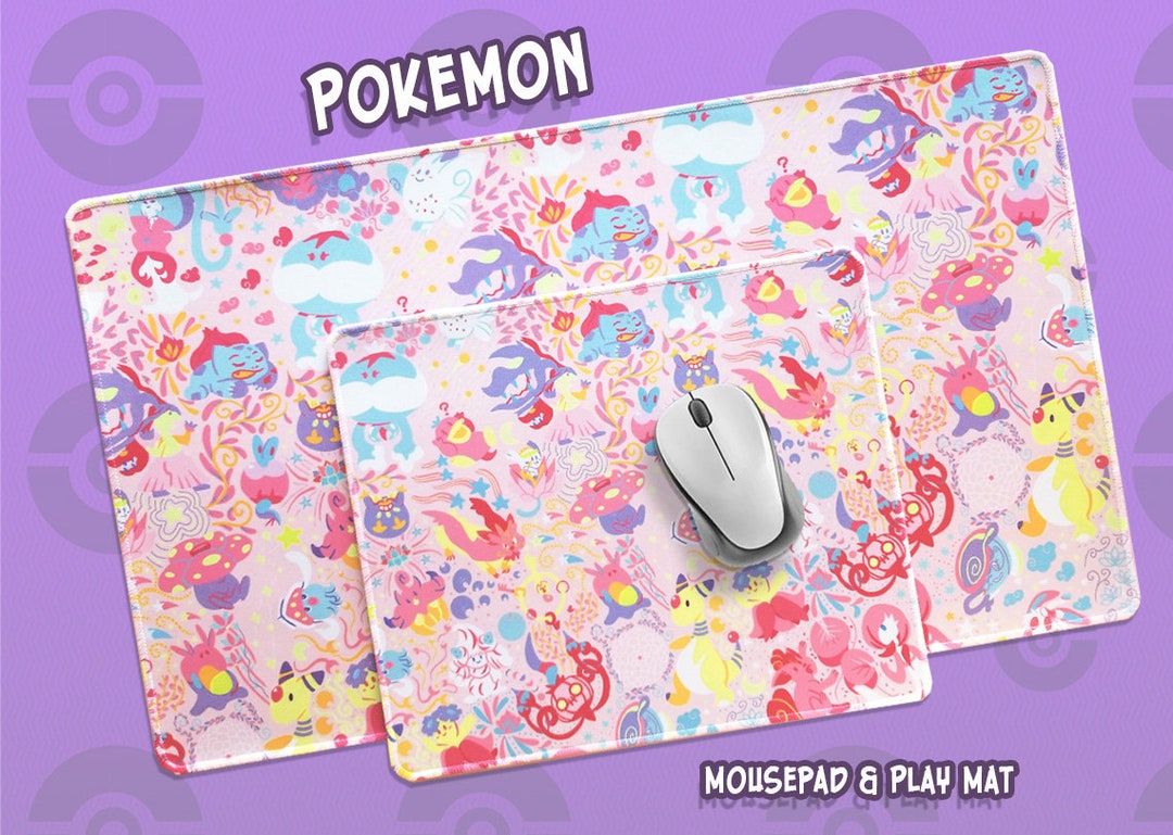 Fairy PINK Pokemon Mousepad and Playmat | Deskmat | Cute Kawaii- Office ...