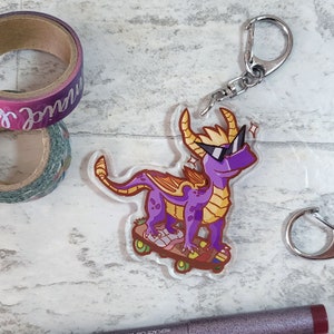 Sony Mascots: Spyro & Jak 2.5in Acrylic Keychain Charm | Sony | Car Key ...