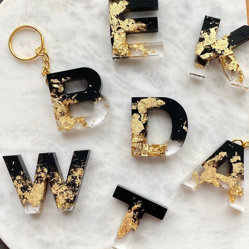 Letter Keychain - Etsy