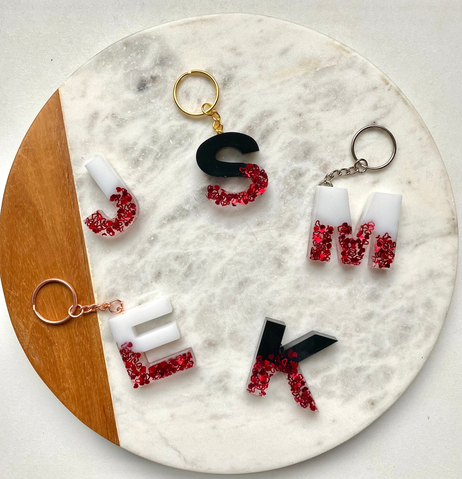 Resin Valentine's Day Keychain Valentine's Day - Etsy