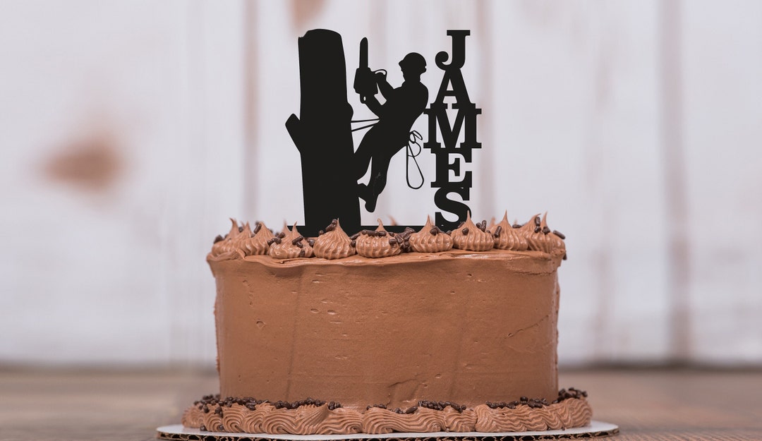 Lineman Cake Topper, Adventure, Treetops, Sports, Chainsaw, Lineman ...