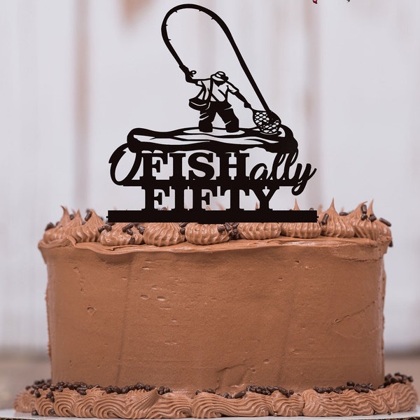Fishing Cake Topper - Etsy