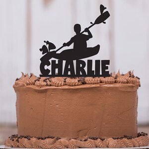 Kayak Cake Topper, Personalized, Party Decor, Cake Topper, Canoeing ...