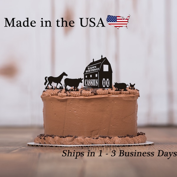 Farmer Birthday Cake Topper - Etsy