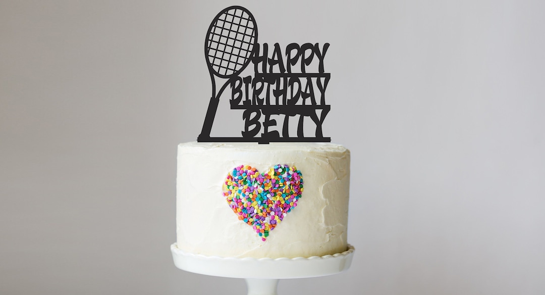 Tennis Player Cake Topper, Tennis, Racquetball, Racket, Cake Topper ...