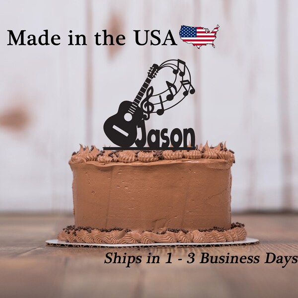 Guitar Cake Topper - Etsy