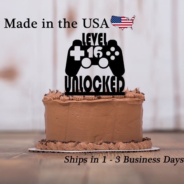 Level 13 Unlocked Cake Topper - Etsy