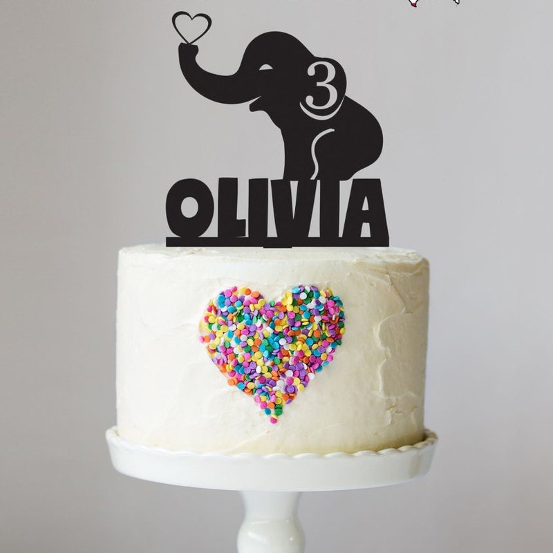 Elephant Cake Topper - Etsy