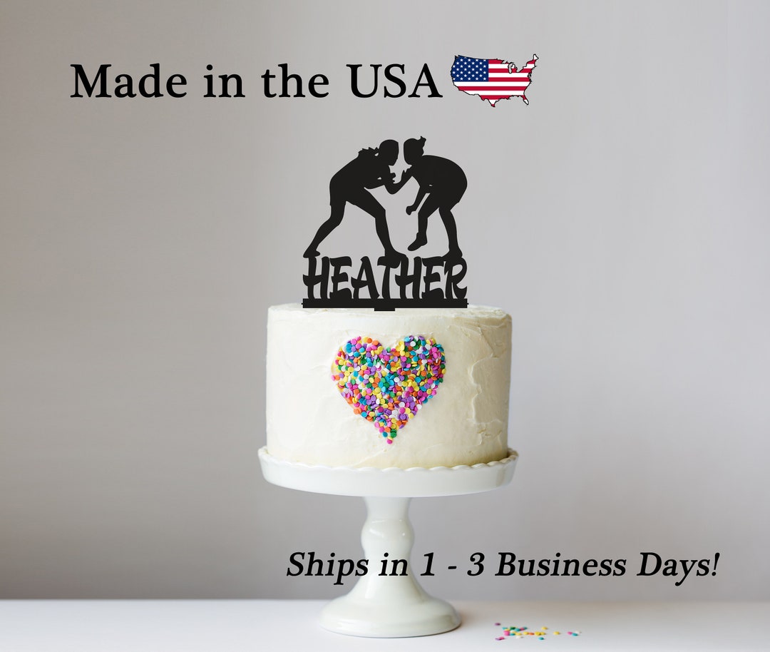 Female Wrestling Cake Topper, Girls Wrestling, WWE Fight, Sports Match ...
