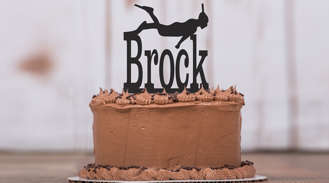 Scuba Diving Cake Topper, Snorkeling, Personalized Cake Topper, Diving ...