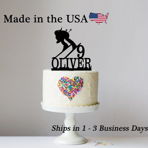 Ski Cake Topper - Etsy