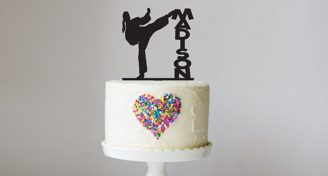 Karate Cake Topper, Karate Decor, Cake Topper, Female Martial Arts ...