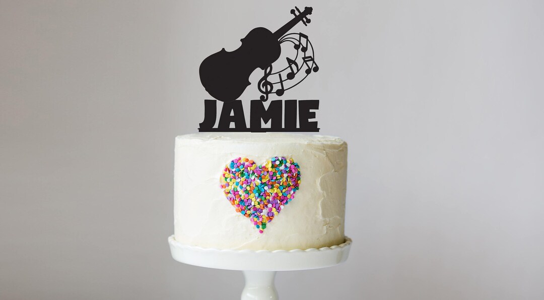 Violin, Cake Topper, Music, Treble Clef, Woodwind, Musician, Band Party ...